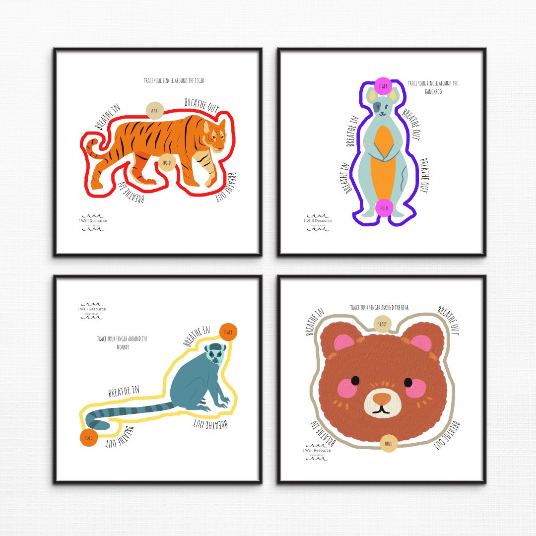 12 Mindfulness Breathing Cards (Digital Download)- Animal Edition – I ...