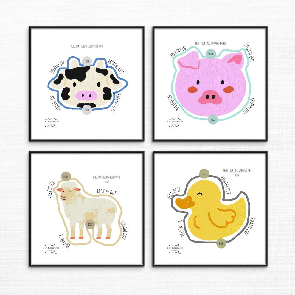 12 Mindfulness Breathing Cards (Digital Download)- Animal Edition – I ...