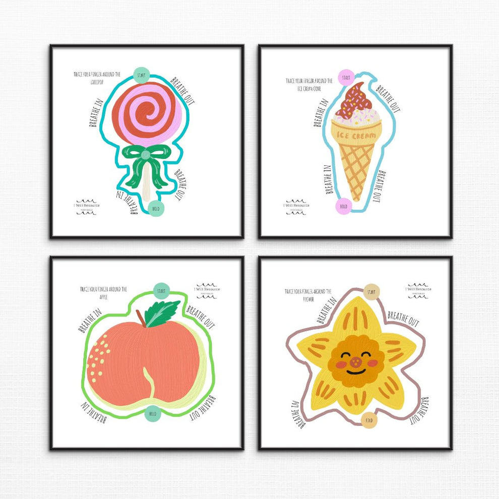 12 Mindfulness Breathing Cards (Digital Download)- Tea Party Edition ...