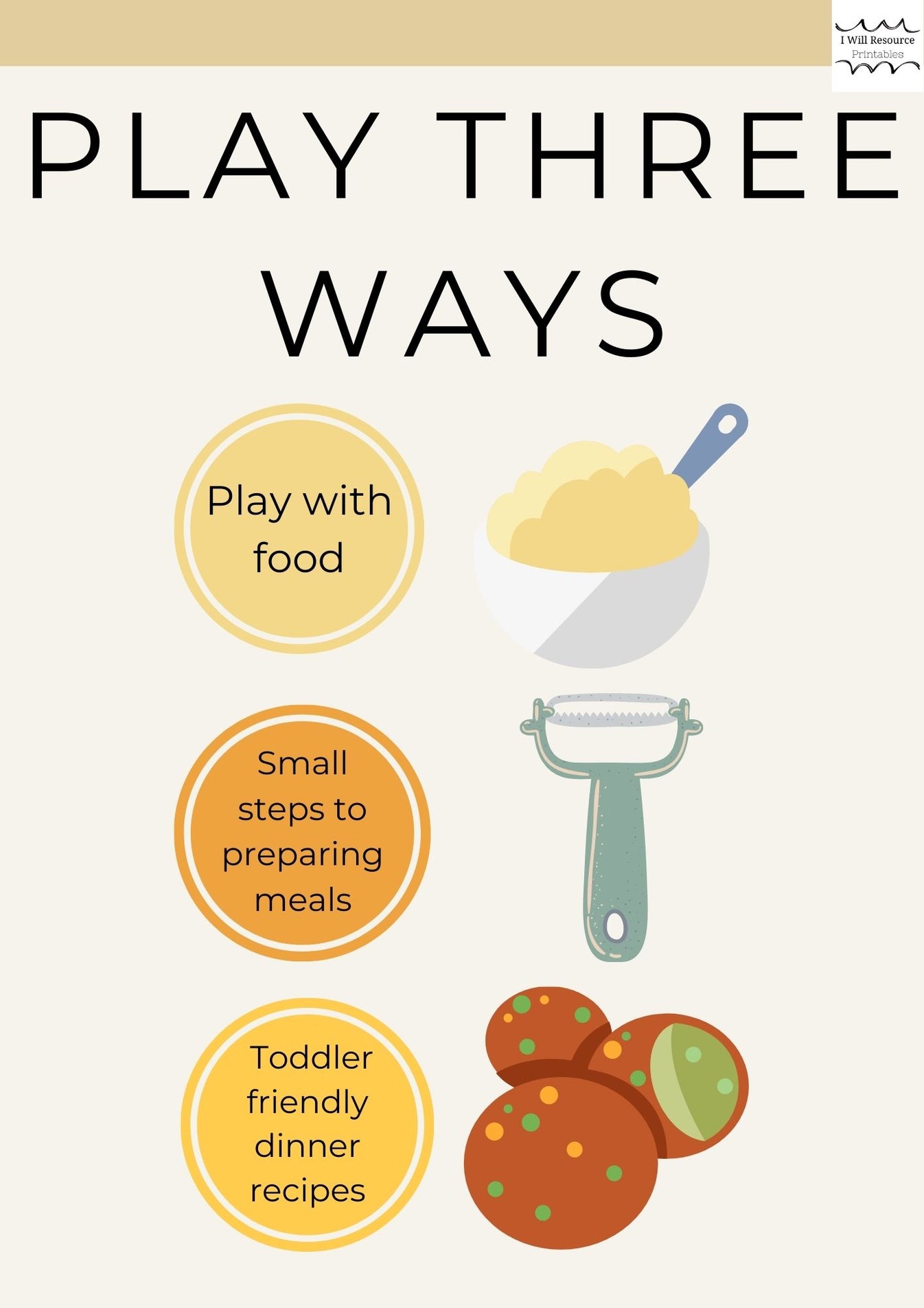Food Fun Let's Play Book (Digital Download) – I Will Resource