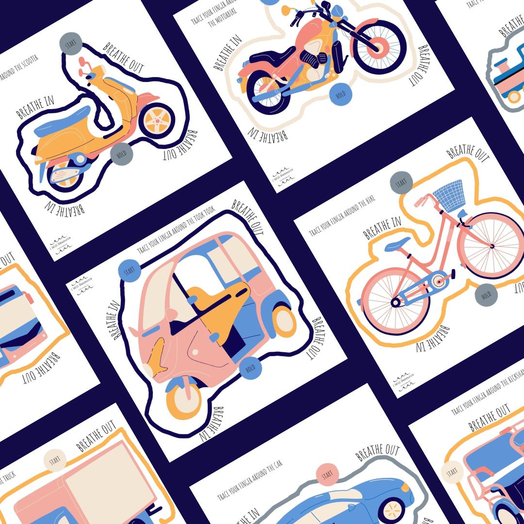 10 Mindfulness Breathing Cards (Digital Download)- Transport Edition ...