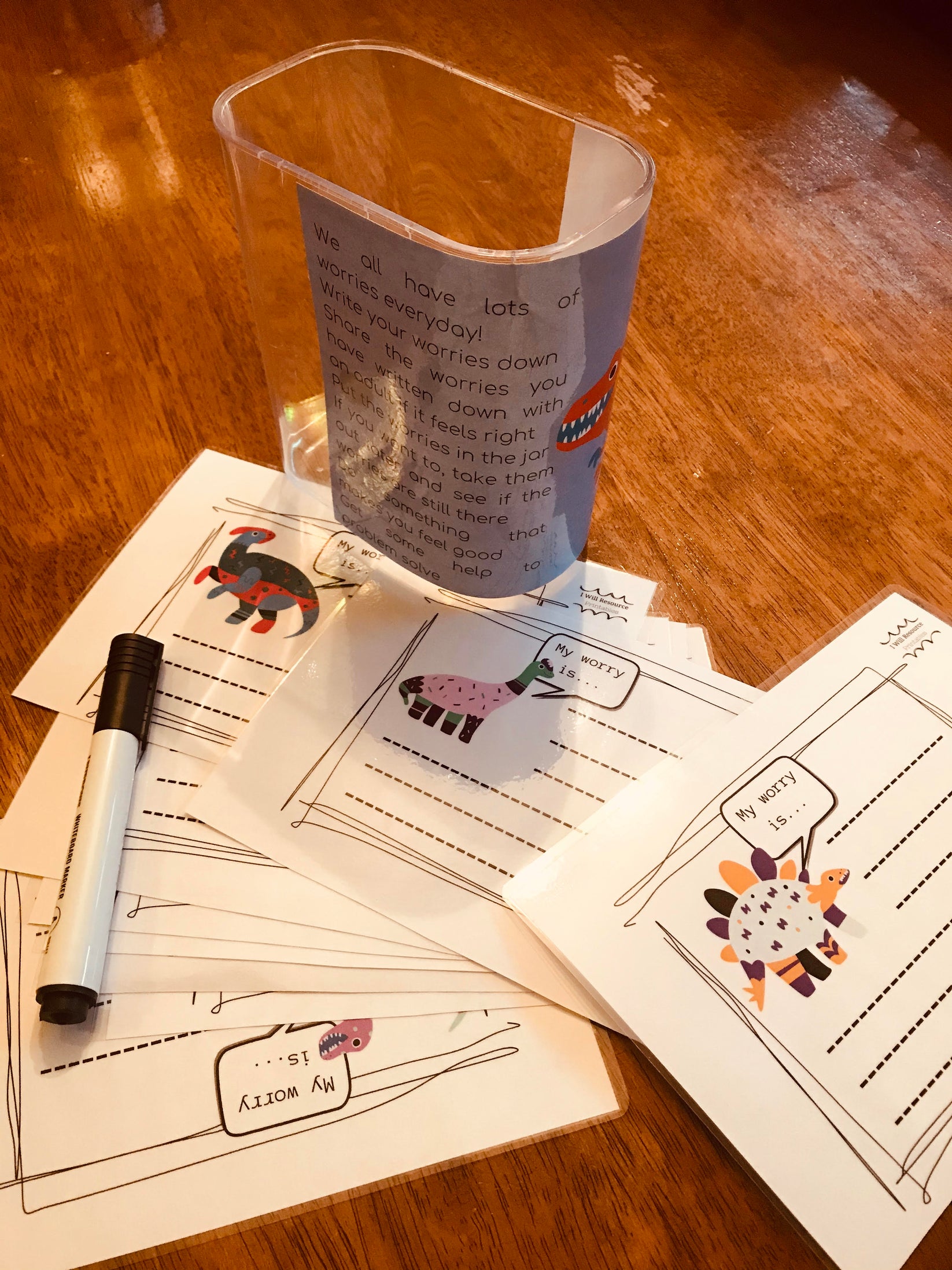 Worry Jar- Dinosaur edition (digital download) – I Will Resource