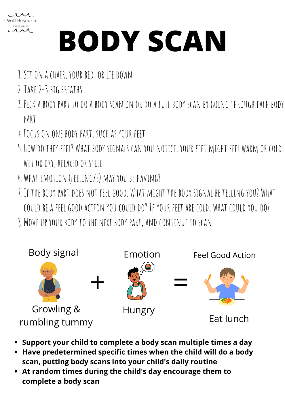 Children's Self-Regulation Resource Pack (Digital Download) – I Will ...