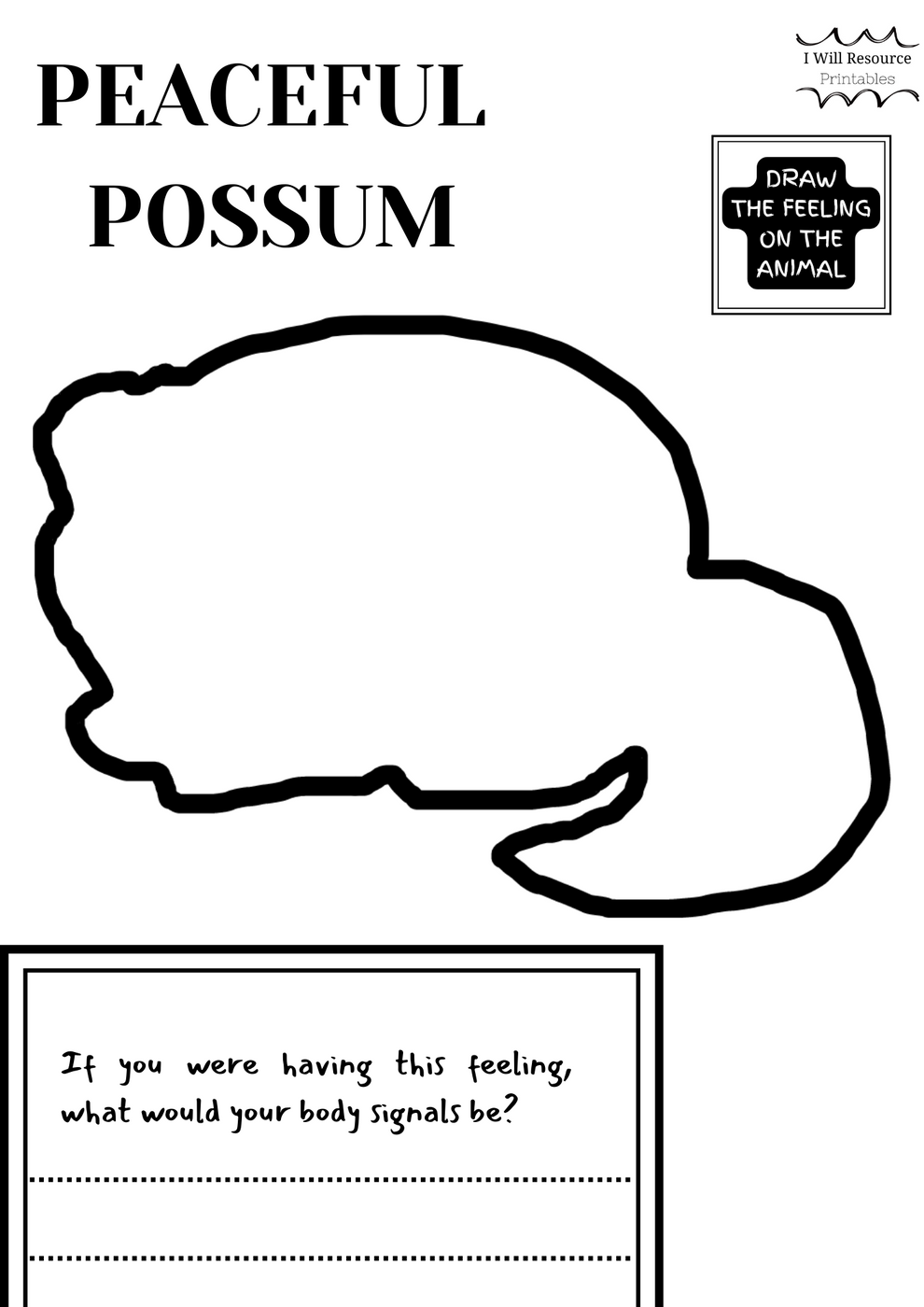 Animal Feelings Activity Book (Digital Download) – I Will Resource