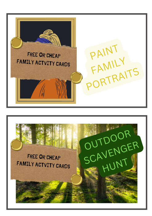 Free or Cheap FAMILY ACTIVITY CARDS (Digital Download) – I Will Resource