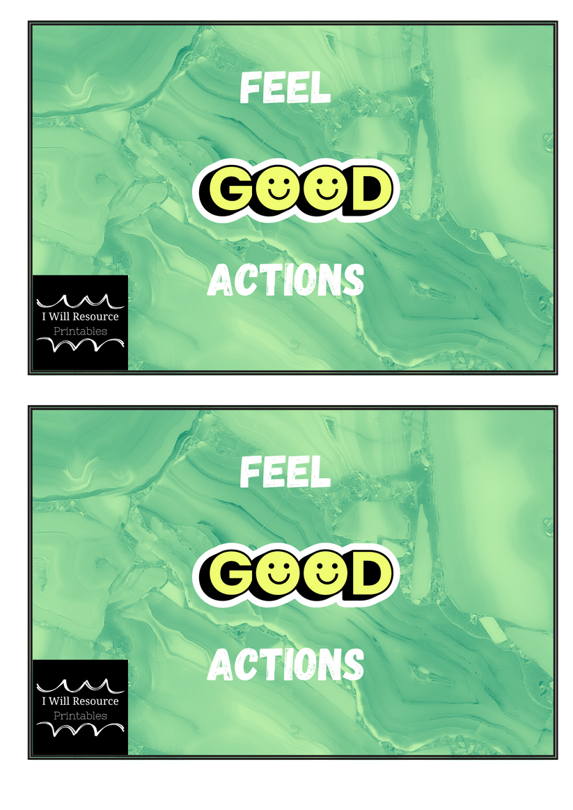 Feel Good Actions Cards (Digital Download) – I Will Resource